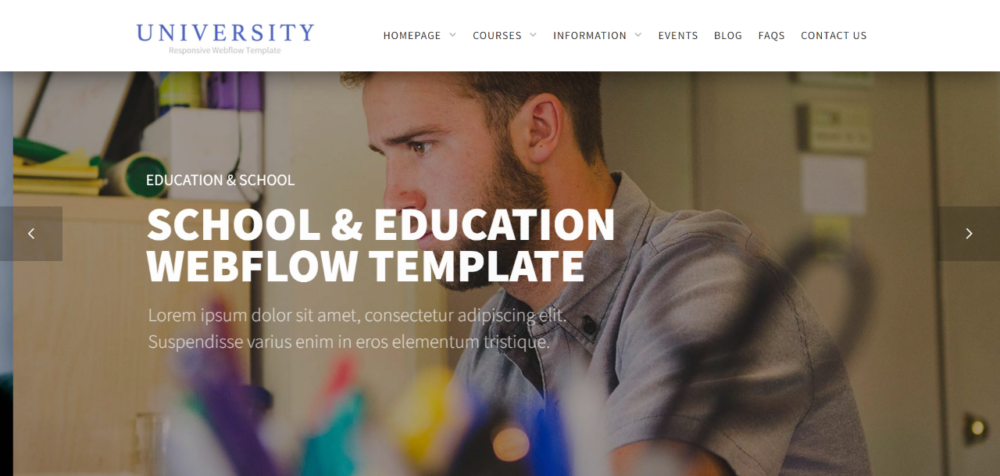 10 Best Webflow College Website Templates of 2024 - BE