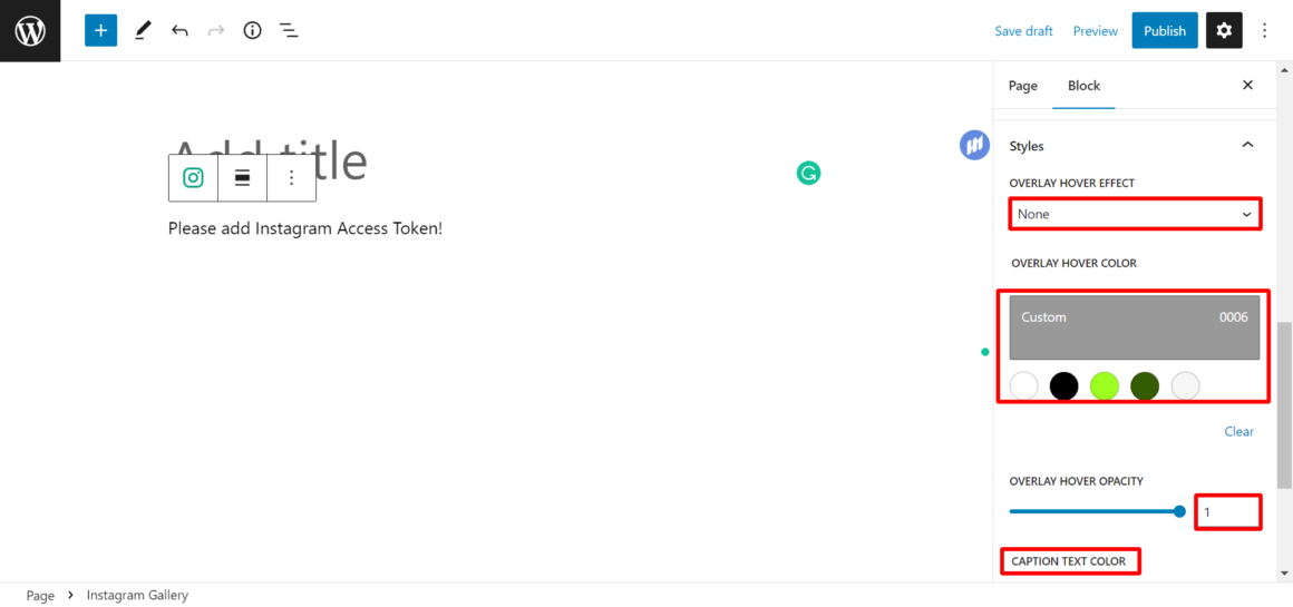 How to Add an Instagram Gallery on Posts and Pages? - BE